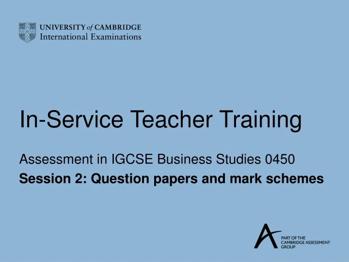PPT - In-Service Teacher Training PowerPoint Presentation, free ...