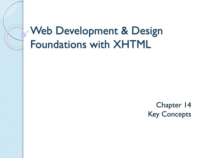 PPT - Web Development & Design Foundations with XHTML PowerPoint ...