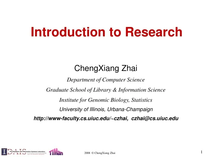 PPT - Introduction to Research PowerPoint Presentation, free download ...