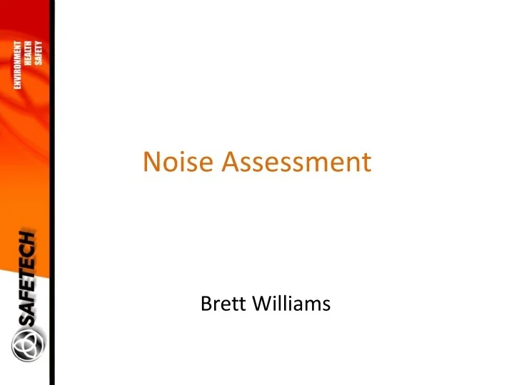 PPT - Noise Assessment PowerPoint Presentation, free download - ID:9708427