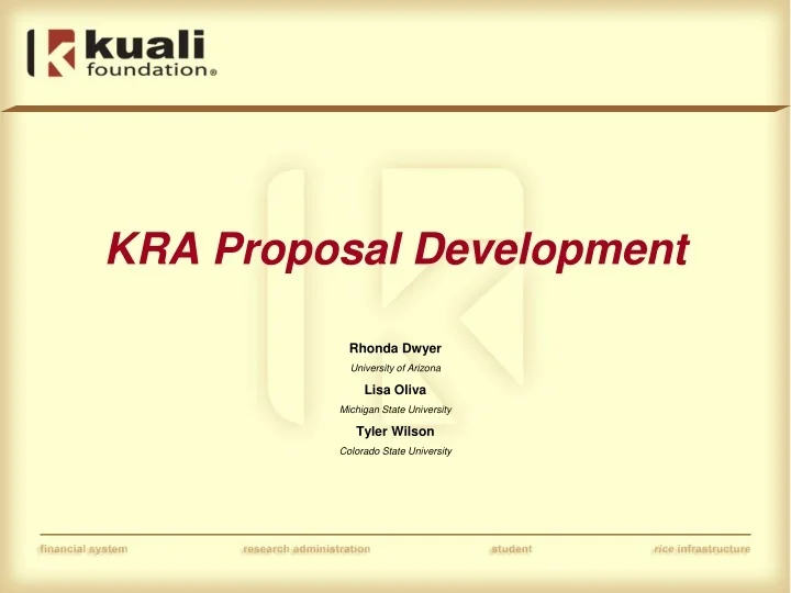PPT - KRA Proposal Development PowerPoint Presentation, free download ...