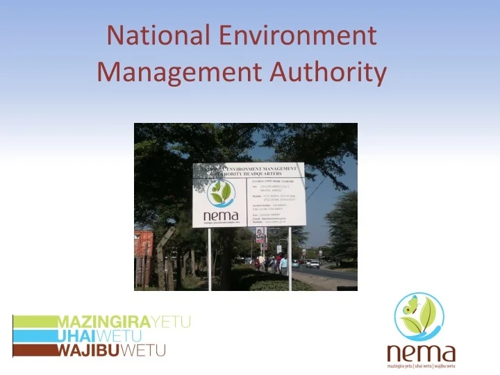 PPT - National Environment Management Authority PowerPoint Presentation ...