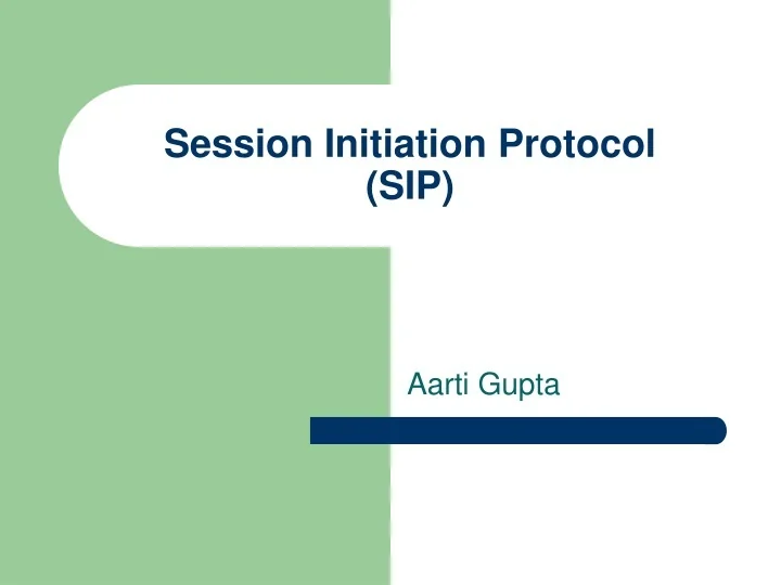 PPT - Session Initiation Protocol (SIP) PowerPoint Presentation, free ...