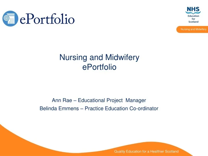 PPT - Nursing and Midwifery ePortfolio PowerPoint Presentation, free ...