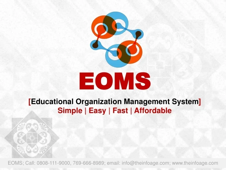 PPT - EOMS [ Educational Organization Management System ] Simple | Easy ...