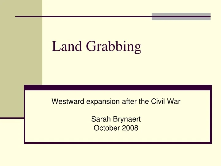 PPT - Land Grabbing PowerPoint Presentation, free download - ID:9711850