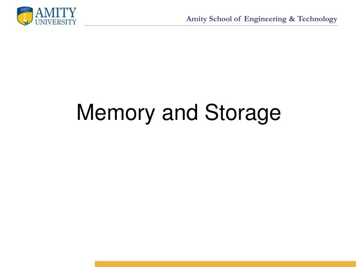 PPT - Memory and Storage PowerPoint Presentation, free download - ID ...