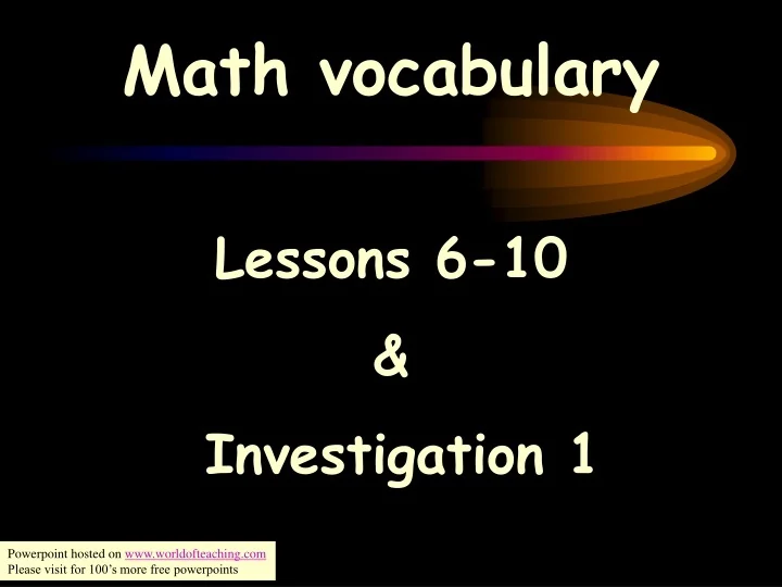 PPT - Math vocabulary PowerPoint Presentation, free download - ID:9712487