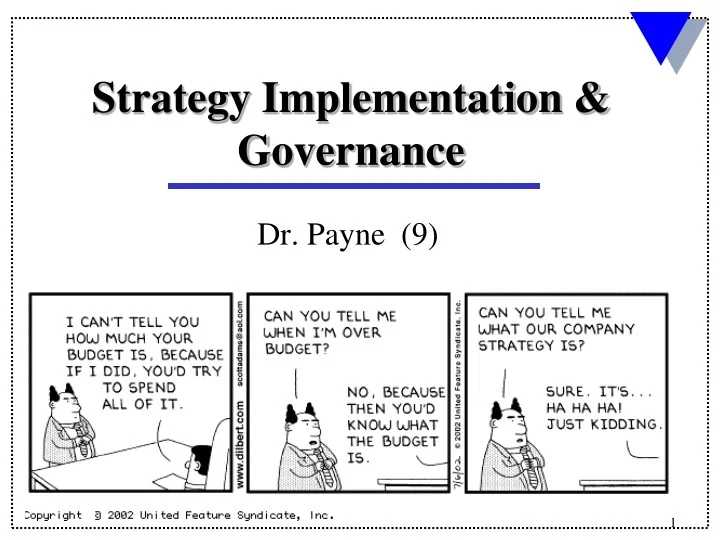 PPT - Strategy Implementation & Governance PowerPoint Presentation - ID ...