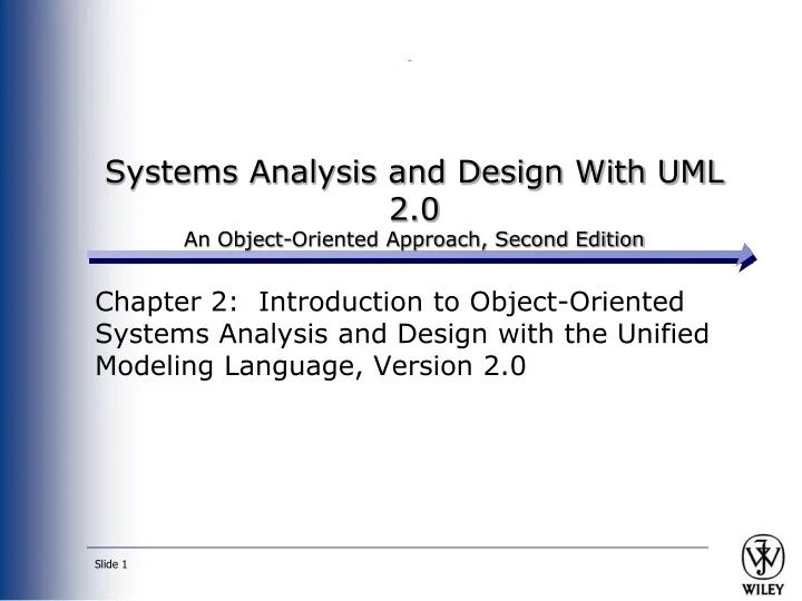 Ppt Systems Analysis And Design With Uml 20 An Object Oriented