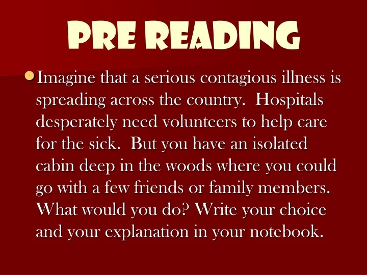 PPT - Pre reading PowerPoint Presentation, free download - ID:9716601