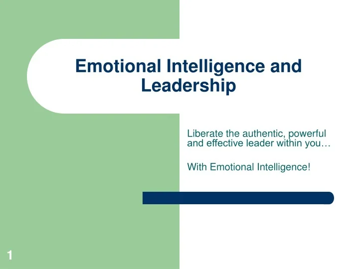 PPT - Emotional Intelligence and Leadership PowerPoint Presentation ...