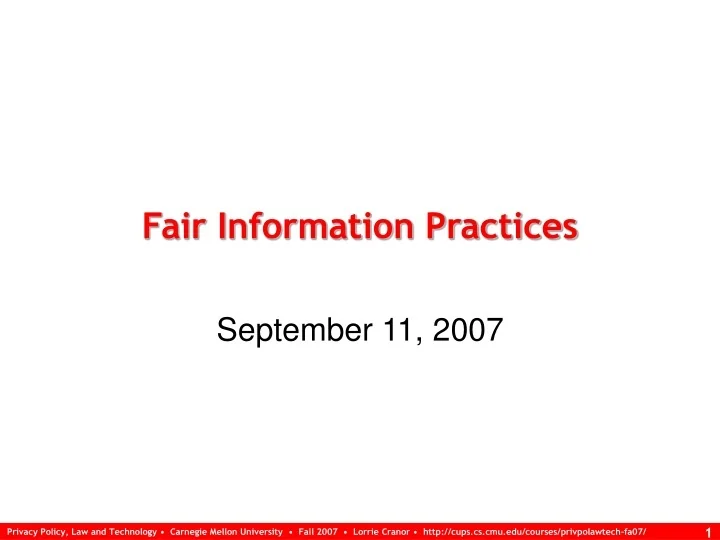 PPT - Fair Information Practices PowerPoint Presentation, free download ...
