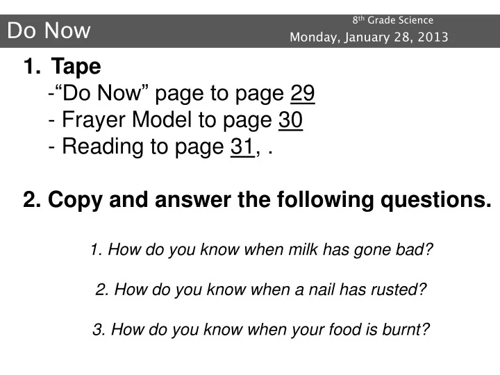 PPT - 8 th Grade Science PowerPoint Presentation, free download - ID ...