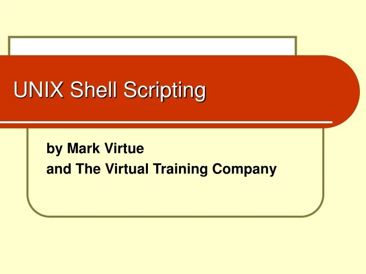 Ppt Unix Shell Scripting Powerpoint Presentation Free Download Id