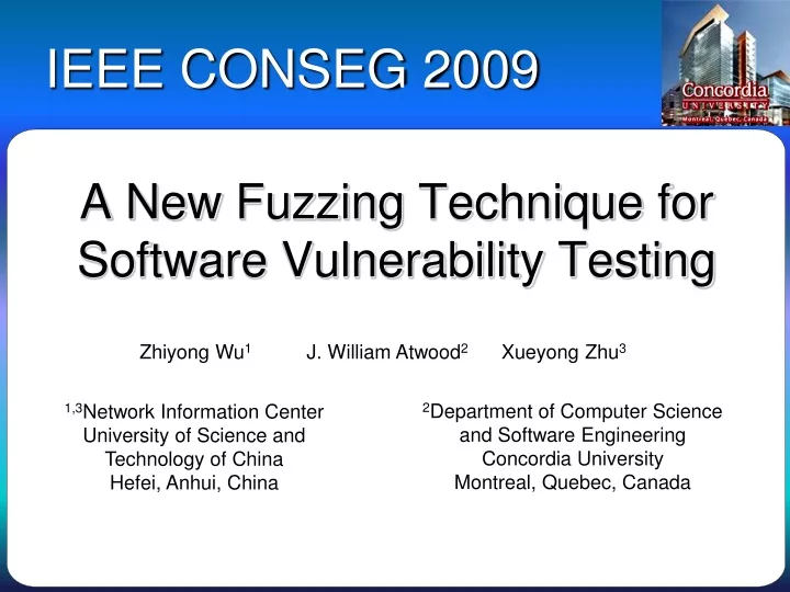Ppt A New Fuzzing Technique For Software Vulnerability Testing Powerpoint Presentation Id