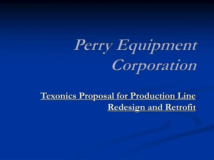 PPT - Perry Equipment Corporation PowerPoint Presentation, free ...