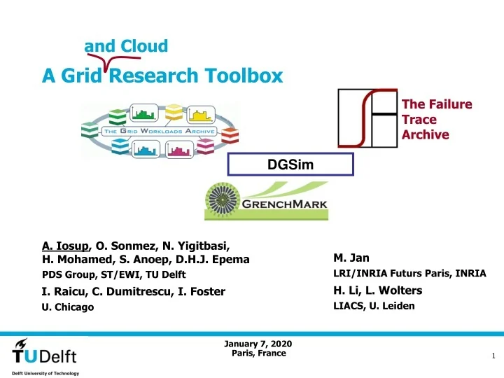 PPT - A Grid Research Toolbox PowerPoint Presentation, free download ...