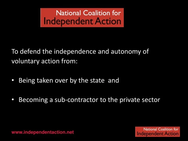 PPT - To defend the independence and autonomy of voluntary action from ...