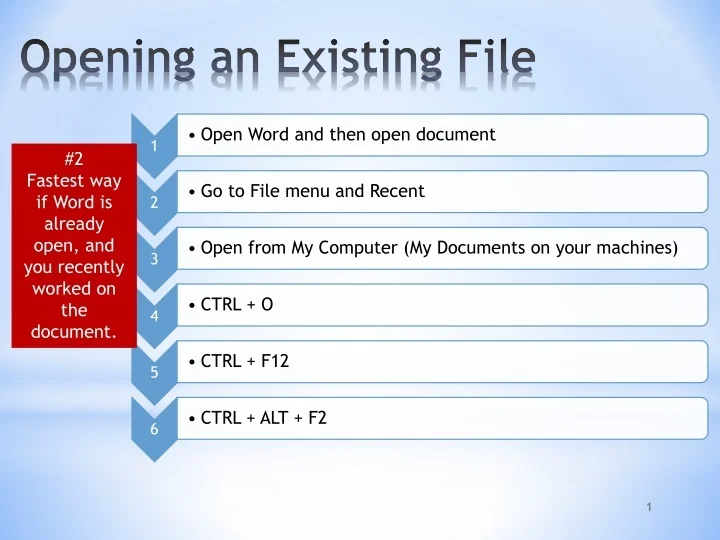 PPT - Opening an Existing File PowerPoint Presentation, free download ...