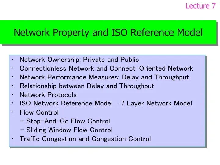 PPT - Network Property and ISO Reference Model PowerPoint Presentation ...