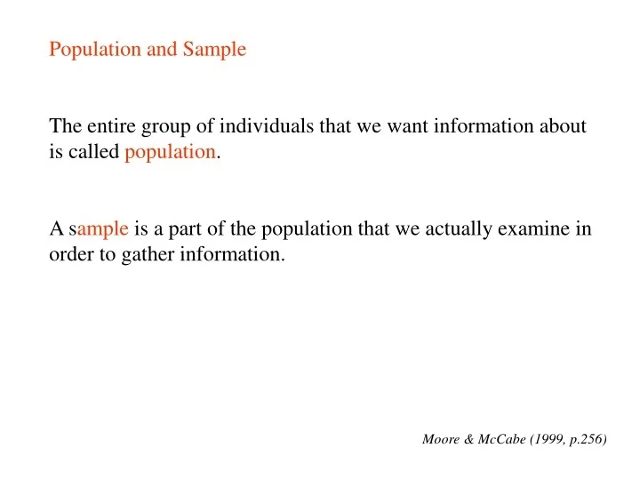 PPT - Population and Sample PowerPoint Presentation, free download - ID ...