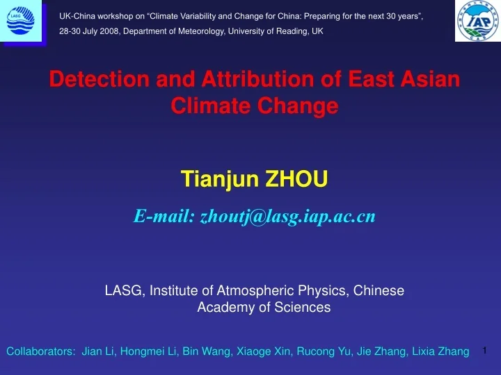 PPT - LASG, Institute of Atmospheric Physics, Chinese Academy of Sciences PowerPoint ...