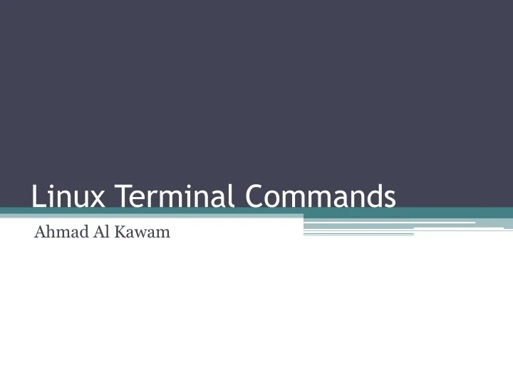 Ppt Linux Terminal Commands Powerpoint Presentation Free Download 5919