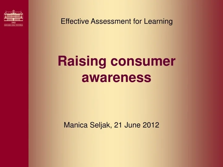 PPT - Raising consumer awareness PowerPoint Presentation, free download ...
