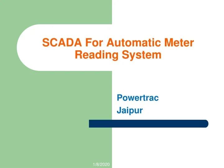 PPT - SCADA For Automatic Meter Reading System PowerPoint Presentation ...