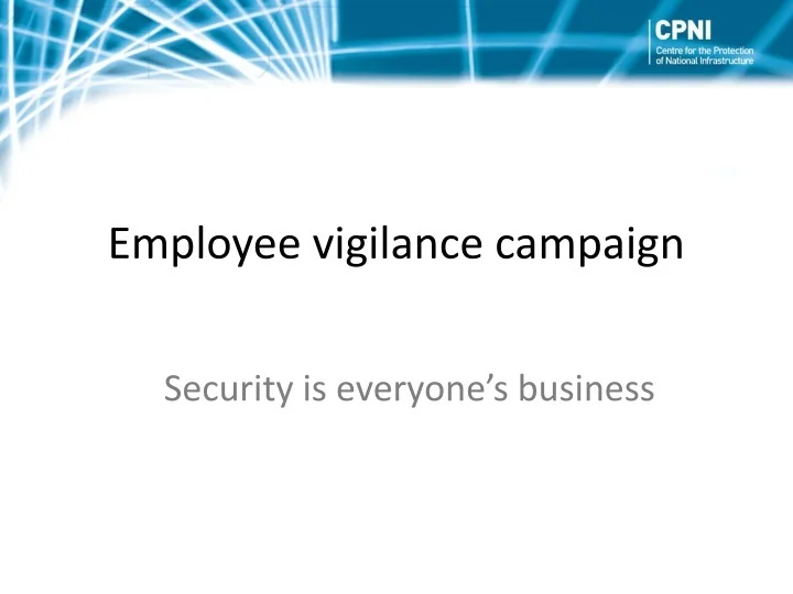 PPT - Employee vigilance campaign PowerPoint Presentation, free ...