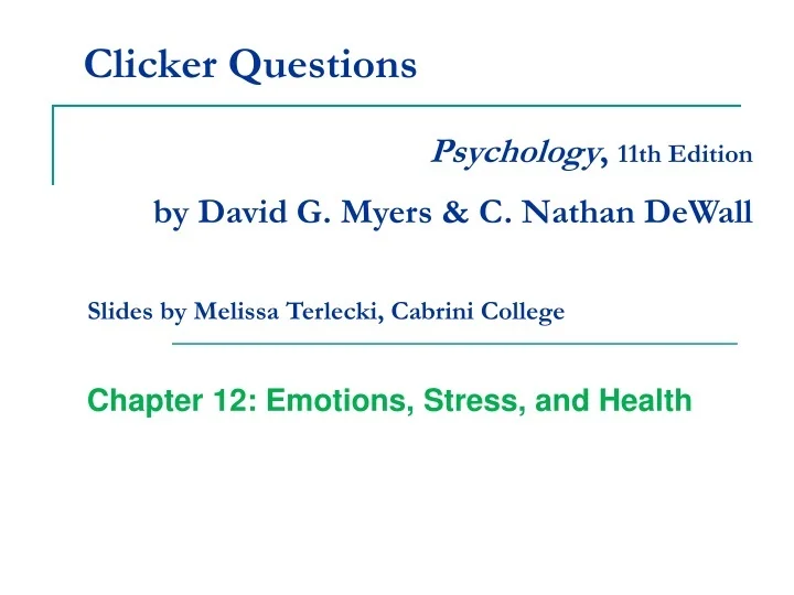 PPT - Clicker Questions PowerPoint Presentation, free download - ID:9730596