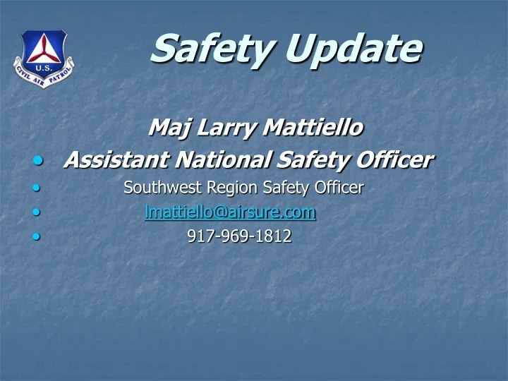 PPT - Safety Update PowerPoint Presentation, free download - ID:9731011