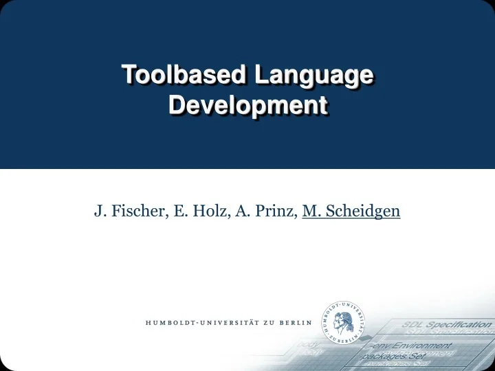 PPT - Toolbased Language Development PowerPoint Presentation, free ...