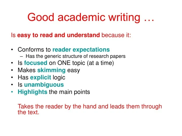 PPT - Good academic writing … PowerPoint Presentation, free download ...