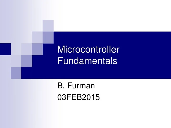 PPT - Microcontroller Fundamentals PowerPoint Presentation, free ...