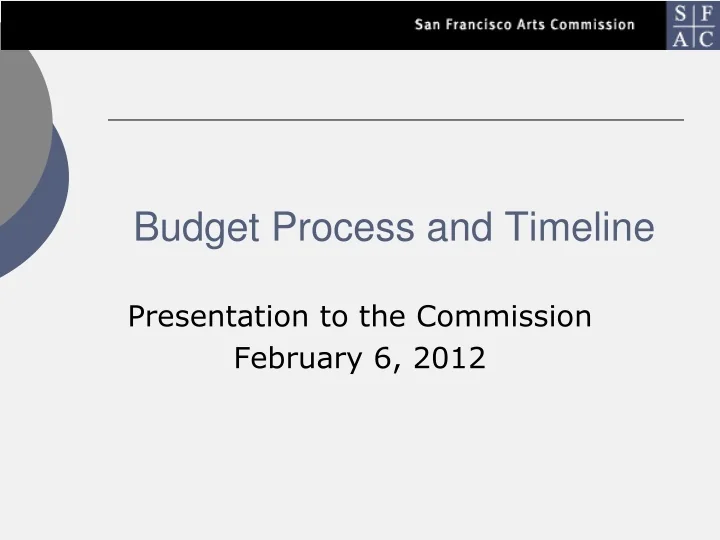 PPT - Budget Process and Timeline PowerPoint Presentation, free ...