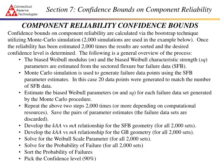 PPT - Section 7: Confidence Bounds on Component Reliability PowerPoint ...