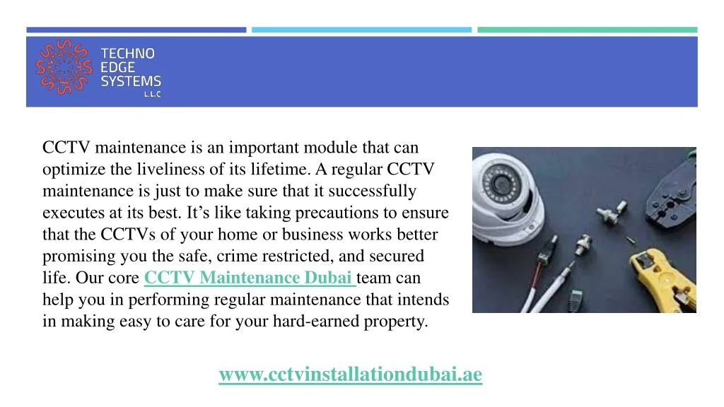PPT - Preventive Measures of CCTV Maintenance Dubai PowerPoint ...