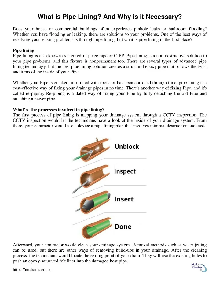 PPT - What is Drain Pipe Lining & its Process PowerPoint Presentation ...