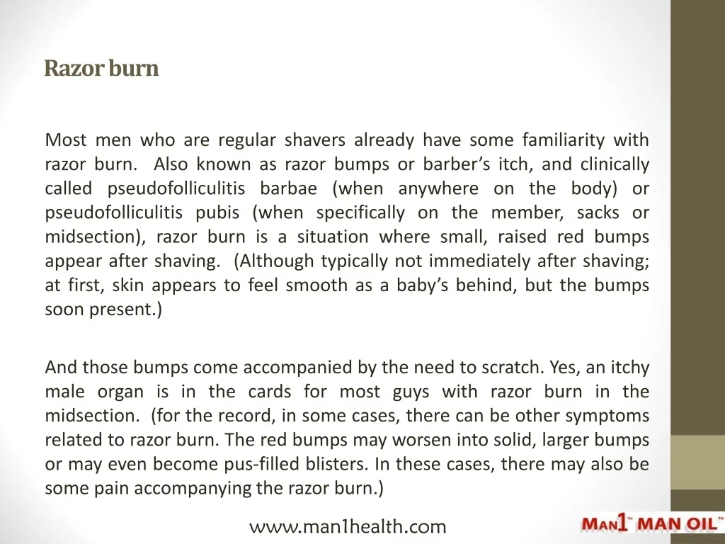 PPT - Razor Burn Can Cause an Itchy Male Organ PowerPoint Presentation ...