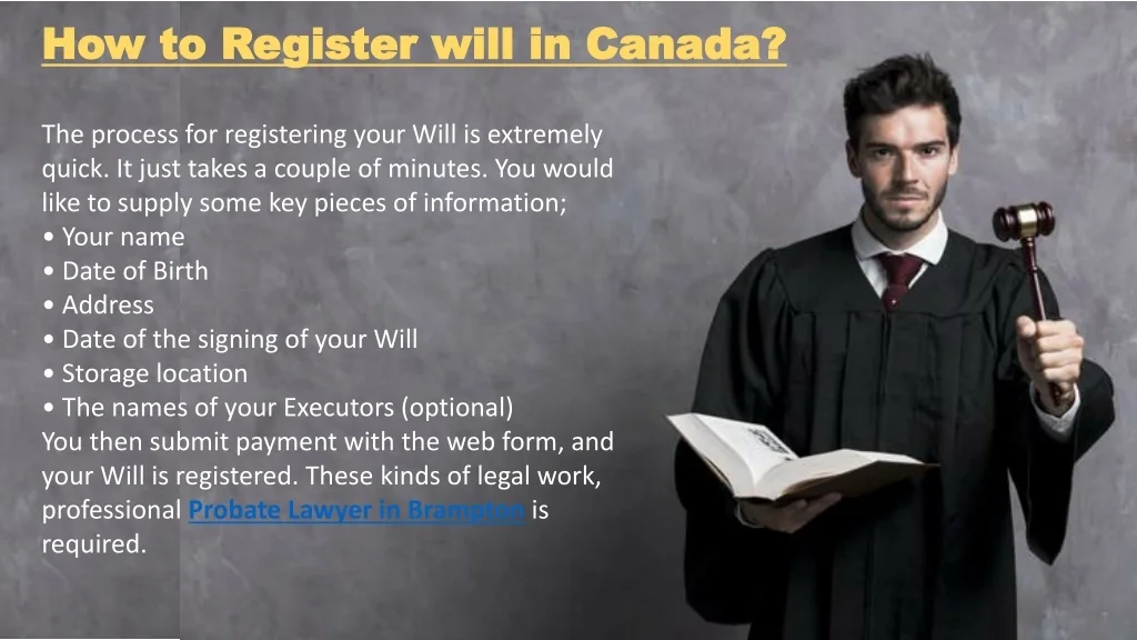 PPT - Know the Probate Wills and Estate Procedure in Canada PowerPoint ...