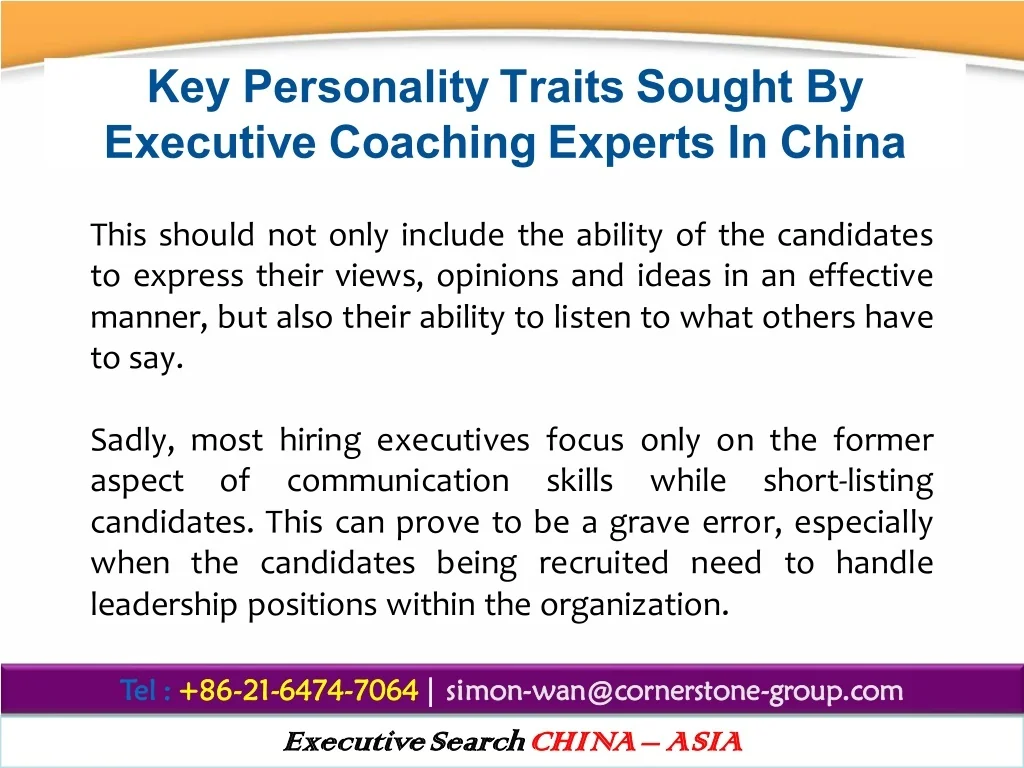 PPT - Key Personality Traits Sought by Executive Coaching Experts in ...