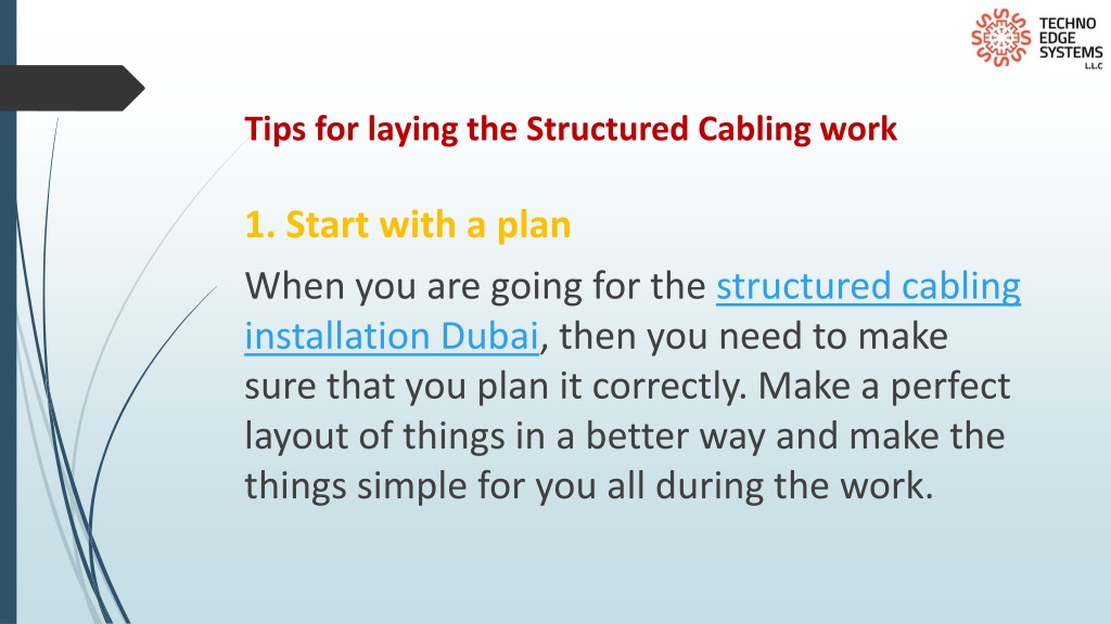 Ppt Install Cabling Work Perfectly With Structured Cabling Powerpoint