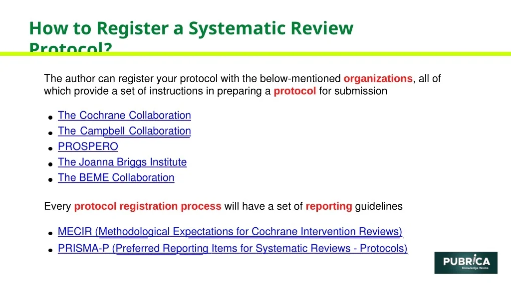PPT - What is a systematic review protocol and how to register it ...