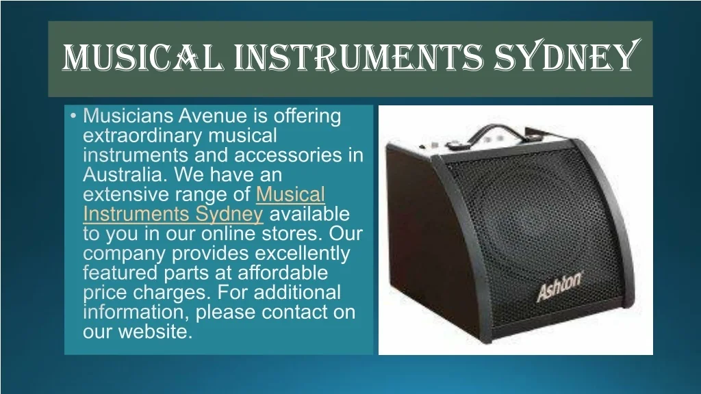 PPT - Musical Instruments Sydney PowerPoint Presentation, free download ...